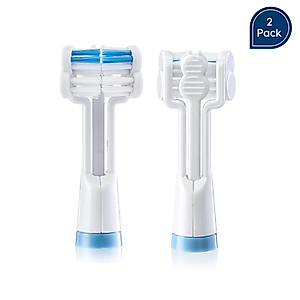 Triple Bristle Brush and Bite Handle Replacement Brush Head Combo | Special Needs & Autism Mouth Prop Toothbrush | Ergonomic Handle w/Bite Block | Patented 3 Head Design | Kids & Adults