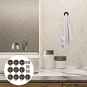 Angoily Wall Mount Clothes Rack 10pcs Bathroom Towel Hook Coat Hook Racks Alloy Clothes Hanger Classic Heavy Duty Wall Mounted Metal Hook Pothook for Garage Kitchen Door Wall Hanger Hooks
