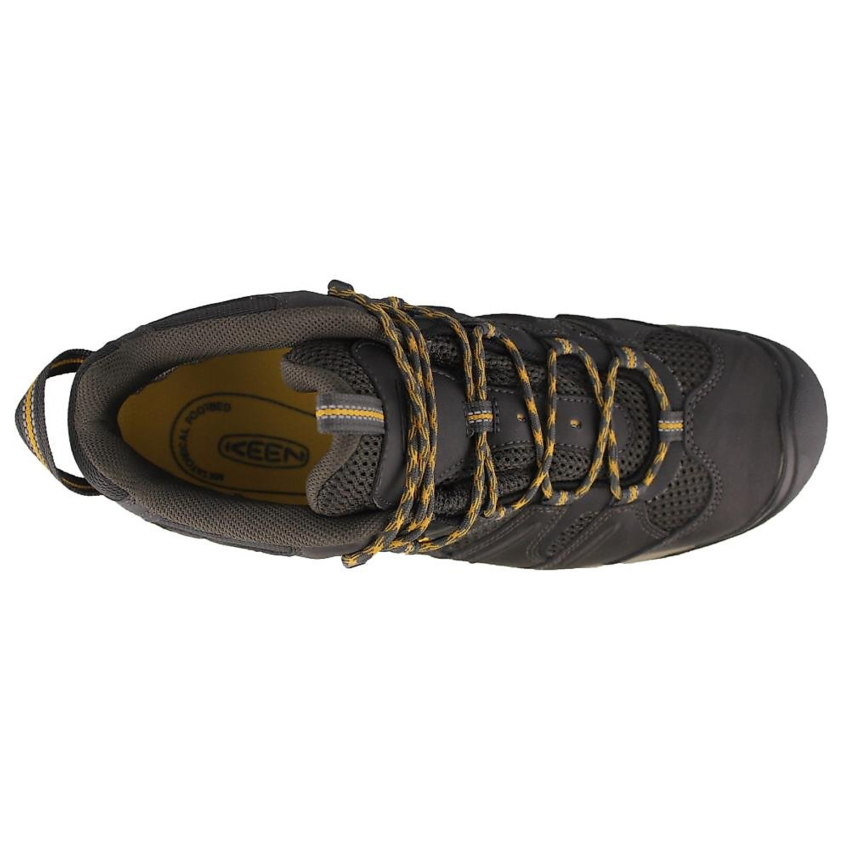 KEEN Utility Men's Lansing Mid Height Steel Toe Waterproof Work Boots, Raven/Tawny Olive, 11.5 Wide