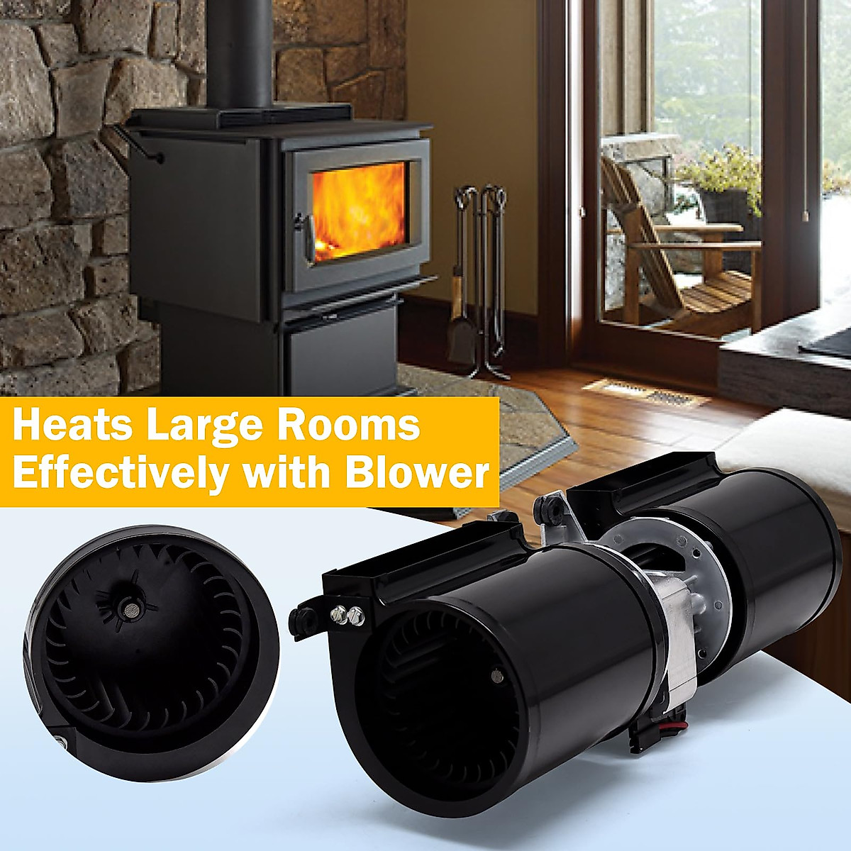 Criditpid Fireplace Blower Fan for Regency, Osburn, Regency Fireplace 910-157/P, Blower Motor Fan for Hampton HI300, Osburn FD006-1600, Rotom R7-RB167 Wood Stove Insert.