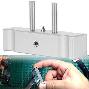 sixcow Aluminum Self Centering Scribe Doweling Jig, Center Scribe Scriber, Marking Centerline Tool for Knife, Metal, Barstock, Wood, etc