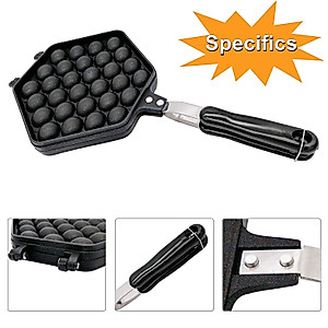 AeKeatDa Egg Waffle Maker Cake Maker with Silicone Brush for Home, kitchen, DIY,Bakeware and etc,DIY Bubble Waffle Maker,Non-Stick