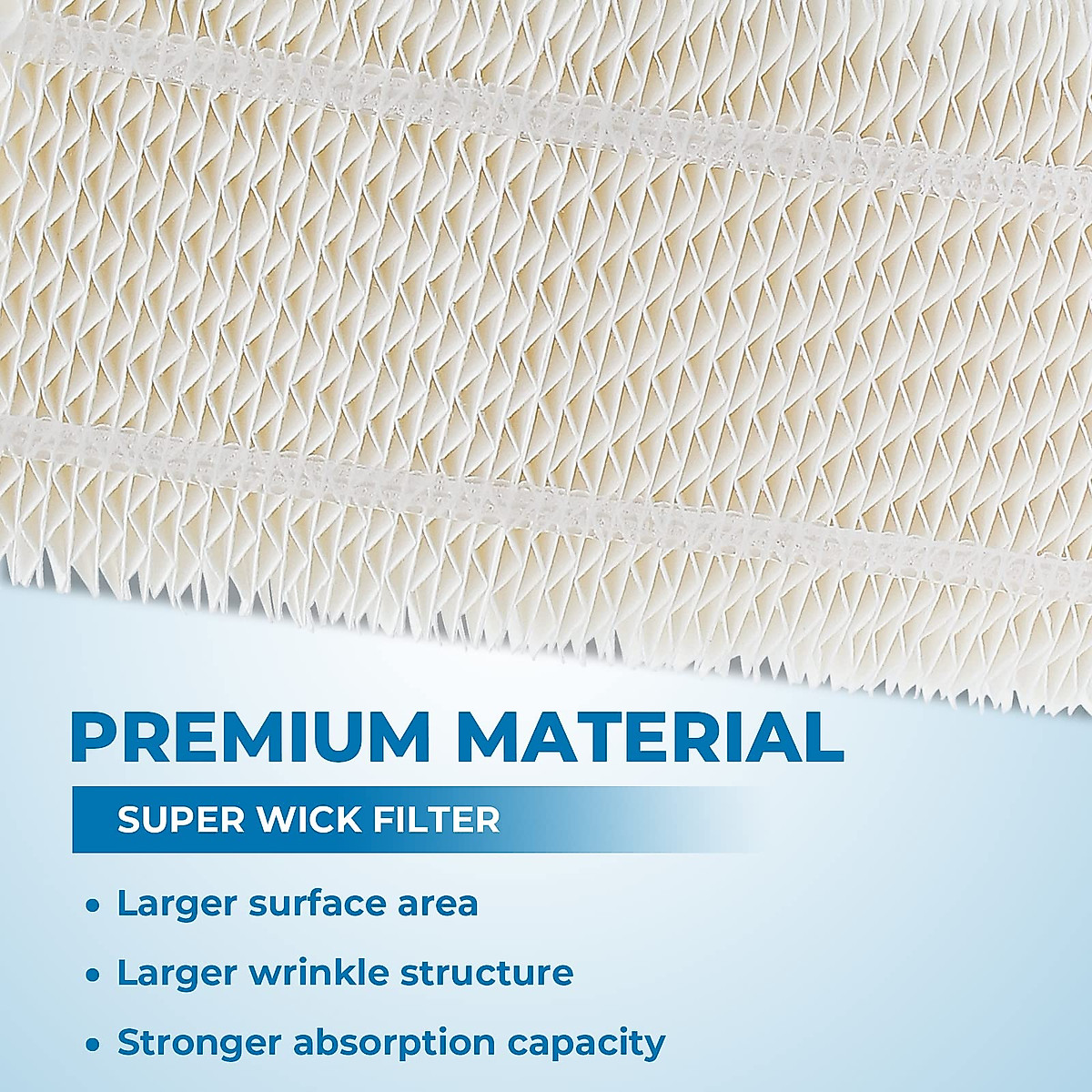 Pokin Humidifier Filter HDC411 Compatible with AIRCARE Essick Air HDC411 Emerson MoistAIR HD1205 HD12050 HD1211 HD12110 Replacement Wicking Filter Sears Super Wick Filter (Upgraded Version) 4 Pack