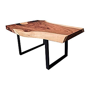 Solid Wood Live Edge Farmhouse Table 68″ x 44″-31" x 3" – Monkey Pod
