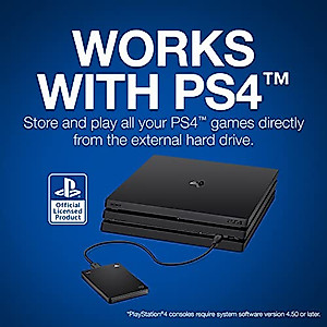 Seagate (STGD2000100) Game Drive for PS4 Systems 2TB External Hard Drive Portable HDD â€“ USB 3.0, Officially Licensed Product