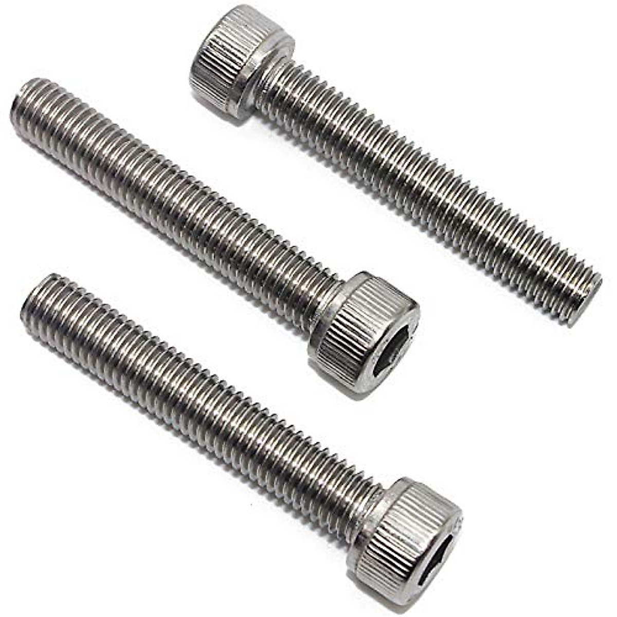 Fullerkreg M6-1.0 x 50MM Socket Head Cap Screws, Allen Socket Drive, Din 912, AISI 304 Stainless Steel (18-8), Full Thread, Bright Finish, Machine Thread, Quantity 10