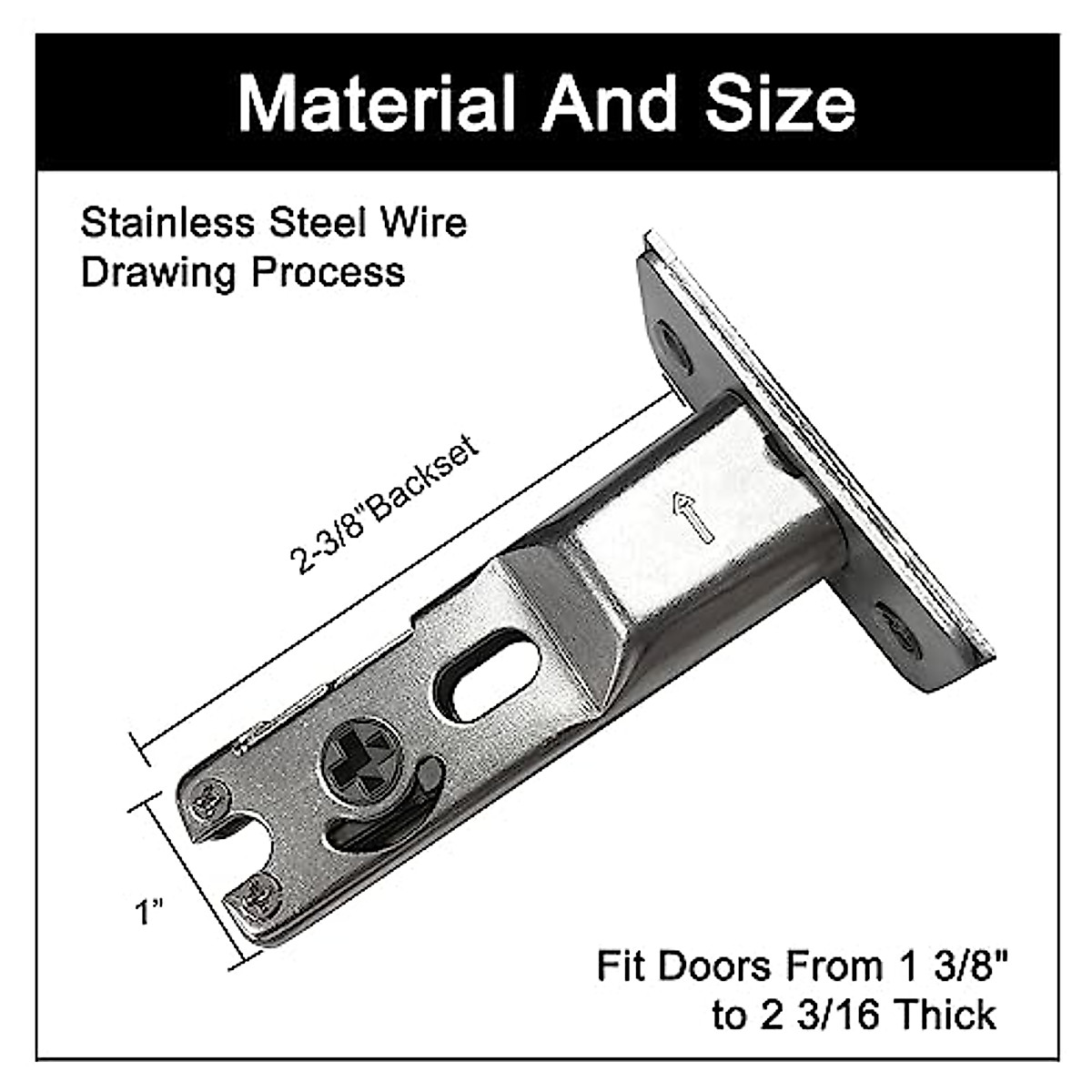 Round Pocket Door Lock with Keys - Recessed 2 Sided Handle Hardware for Privacy Barn Door and Sliding Door with Latch - Fits 1 3/8” to 2 3/16” Thickness Door (1 Pack, Sliver-Entry)
