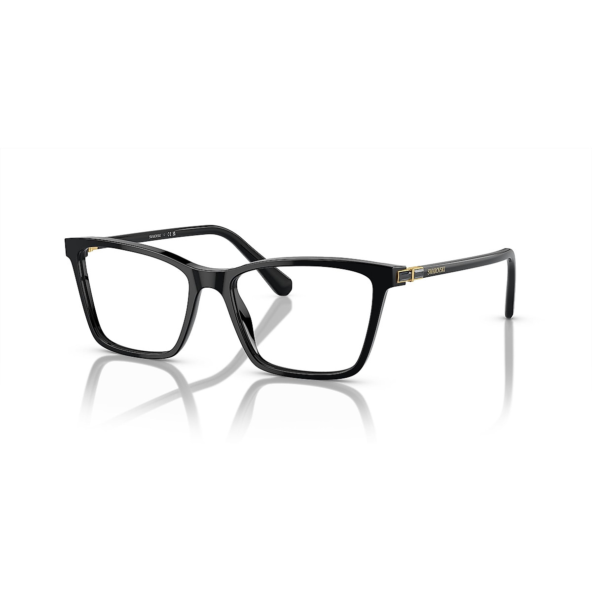 SWAROVSKI SK2015 Prescription Eyewear Frames, Black/Demo Lens, 51 mm
