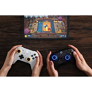 8BitDo Ultimate 2 Wireless Controller for Windows & Android, Gaming Controller with TMR Joysticks, Switchable Hall Effect/Tactile Triggers, RGB Fire Ring, 8Speed Wireless Tech, Black