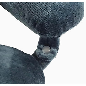 World's Best Feather Soft Microfiber Neck Pillow, Charcoal