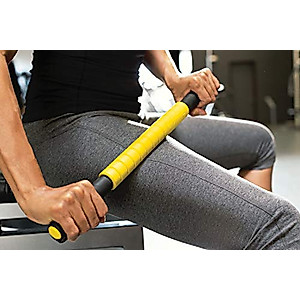 SKLZ Massage Bar Handheld Muscle Roller Massage Stick for Physical Therapy, Original Size , Yellow/Black