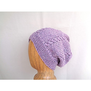 Hand Knit Slouch Hat, Soft Wool, Slouchy Beanie Women & Teen Girls, CHOOSE COLOR