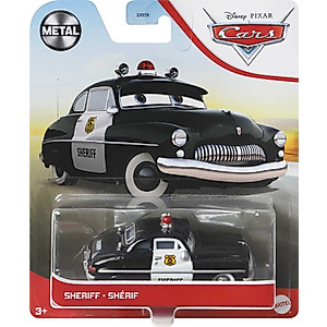 Disney Cars Sheriff, Miniature, Collectible Racecar Automobile Toys Based on Cars Movies, for Kids Age 3 and Older, Multicolor