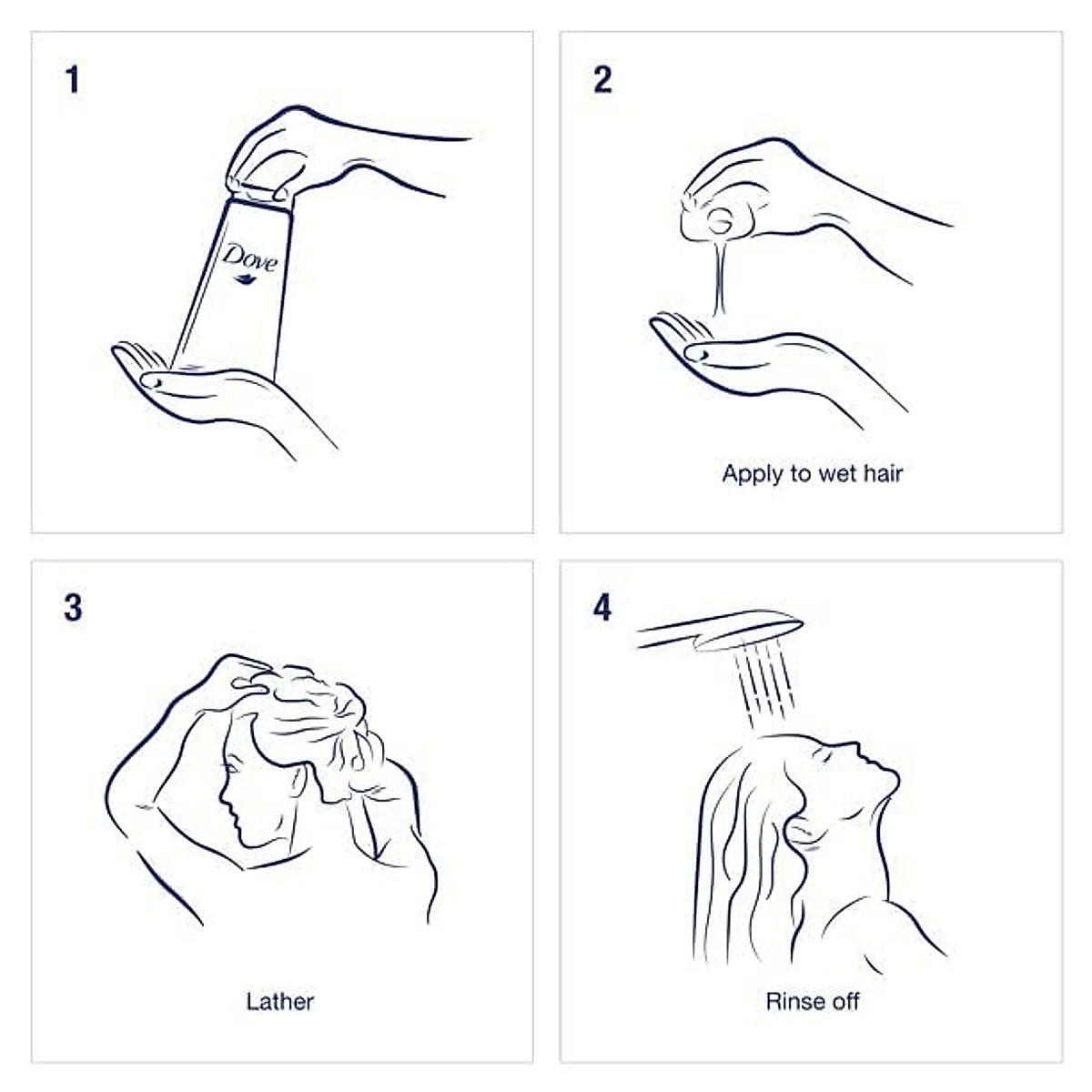 Dove Daily Moisture Shampoo 20.4 oz ( Pack of 2)