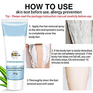 Hair Remove Cream Depilatory Cream for Normal Skin,Hair Remover Legs Face Eyebrows Bikini,Skin Hair Cleaner for Women Men 50g