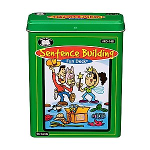 Super Duper Publications | Sentence Building Fun Deck | Speech Therapy Flash Cards for Grammar | Educational Learning Materials for Children