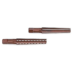 2Pcs High Carbon Steel Straight Shank Morse Taper Reamer Rough + Fine Hand Reamer Set Replacement(MT2#)