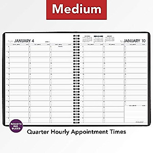 2021 Weekly Appointment Book & Planner by AT-A-GLANCE, 7" x 8-3/4", Medium, Black (709510521)