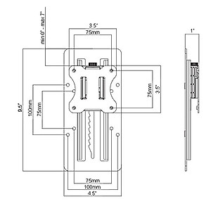VIVO Height Adjustable VESA Adapter for Single 13 to 27 inch Monitor, Accessory Bracket Kit for Individual Screen, Black, Stand-VAD3
