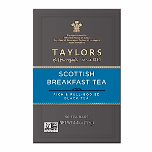 Taylors of Harrogate Scottish Breakfast, 50 Teabags (Pack of 6)