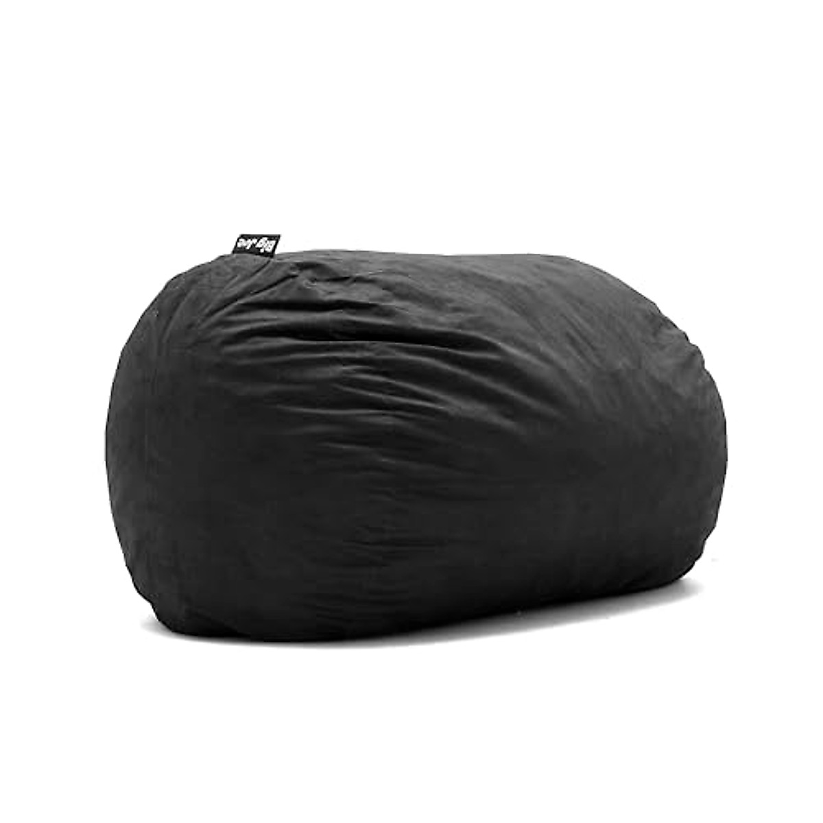 Big Joe Fuf XL Foam Filled Bean Bag Chair with Removable Cover, Black Lenox, Durable Woven Polyester, 5 feet Giant