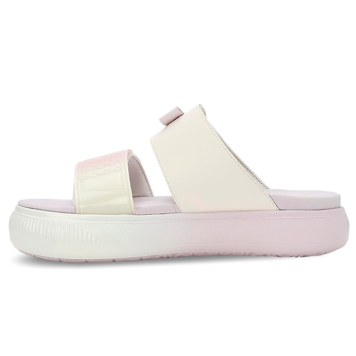 PUMA - Womens Suede Mayu Sandal Summer Camp Shoes, Size: 6 M US, Color: Pristine/Lavender Fog