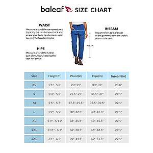 BALEAF Women's Hiking Pants Quick Dry Water Resistant Lightweight Joggers Pant for All Seasons Elastic Waist Navy Blue Size Large