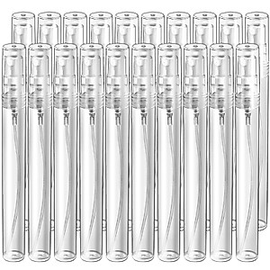 Teenitor Mini Spray Bottle, 20 Pack 10ml Perfume Bottle Empty, Plastic Refillable Perfume Bottles Atomizer, Sample Bottle Fine Mist Spray Bottles for Perfume, Essential Oil Portable Bottle for Travel