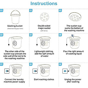 Coisound1688 Portable Ultrasonic Washing Machine, Mini Turbo Washer, Turbine Sterilizes Compact Washer with USB for Travel, Business Trip Apartment, Dorm (White), whiteNEW