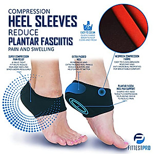 Plantar Fasciitis Foot Pain Relief 14-Piece Kit – Premium Planter Fasciitis, Gel Heel Spur & Therapy Wraps, Compression Socks, Foot Sleeves, Arch Supports, Cushion Inserts & Heel Grips