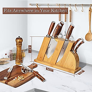 TUO Knife Set 8 pcs & Utility Knife 5”, High Carbon German Steel Kitchen Knife and Ergonomic Pakkawood Handle, Professional Kitchen Set With Gift Box