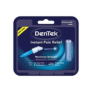 DenTek Instant Oral Pain Relief Maximum Strength Kit for Toothaches | 50 Count