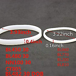 Anbige 4PCS White Rubber Sealing O-Ring Gasket Replacement Parts ,Compatible with Ninja Juicer Blender Replacement Seals (4 3.22inch gaskets)