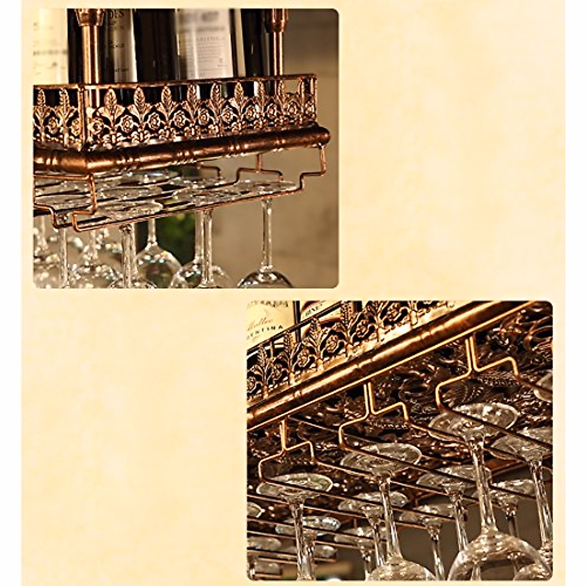 Wine Racks Metal Creative Home Bar 、 Wine Rack Hanging Glass Holder、Wine Glass Rack, Shelf Wine Glass Holder,Wine Glass Rack, Wine Glass Rack, Champagne Glass Rack,Glassware Rack