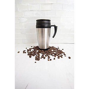 Home Basics VF00178 Stainless Steel Travel Coffee Mug, Silver
