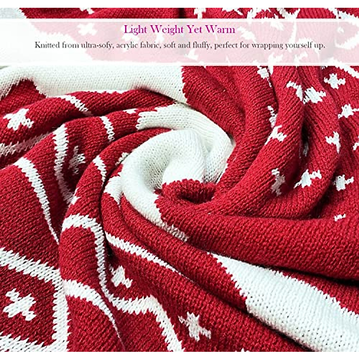 FBTS Prime Throw Blanket 50x60 Inch Red Bear Christmas Blanket Throws for Couch Soft