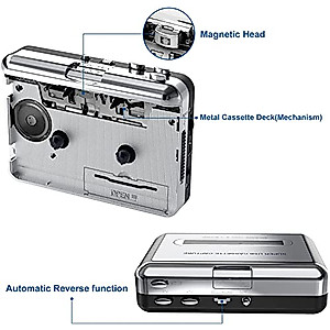 DigitNowCassette Tape To CD Converter Via USB,Portable USB Cassette Player Capture MP3 Audio Music,Compatible With Laptop and Personal Computer,Convert Walkman Tape Cassette To MP3 Format