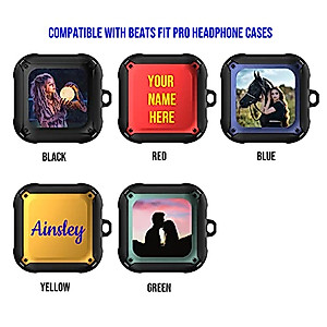 ONY Custom Compatible Beats Fit Pro Case Cover, New Colorblock Armor Look, Drop Resistant Headphone Cover, Keychain Included