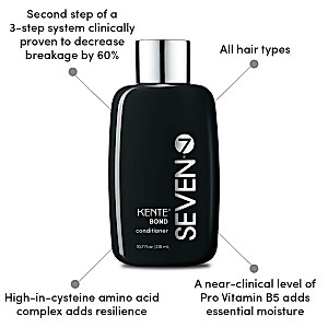 SEVEN Haircare KENTE BOND Conditioner for Split Ends + Damaged Hair, Sulfate Free, Cruelty Free with Amino Acid Complex, Guar Gum & Pro Vitamin B5 for Men & Women, Made in USA, 10 oz