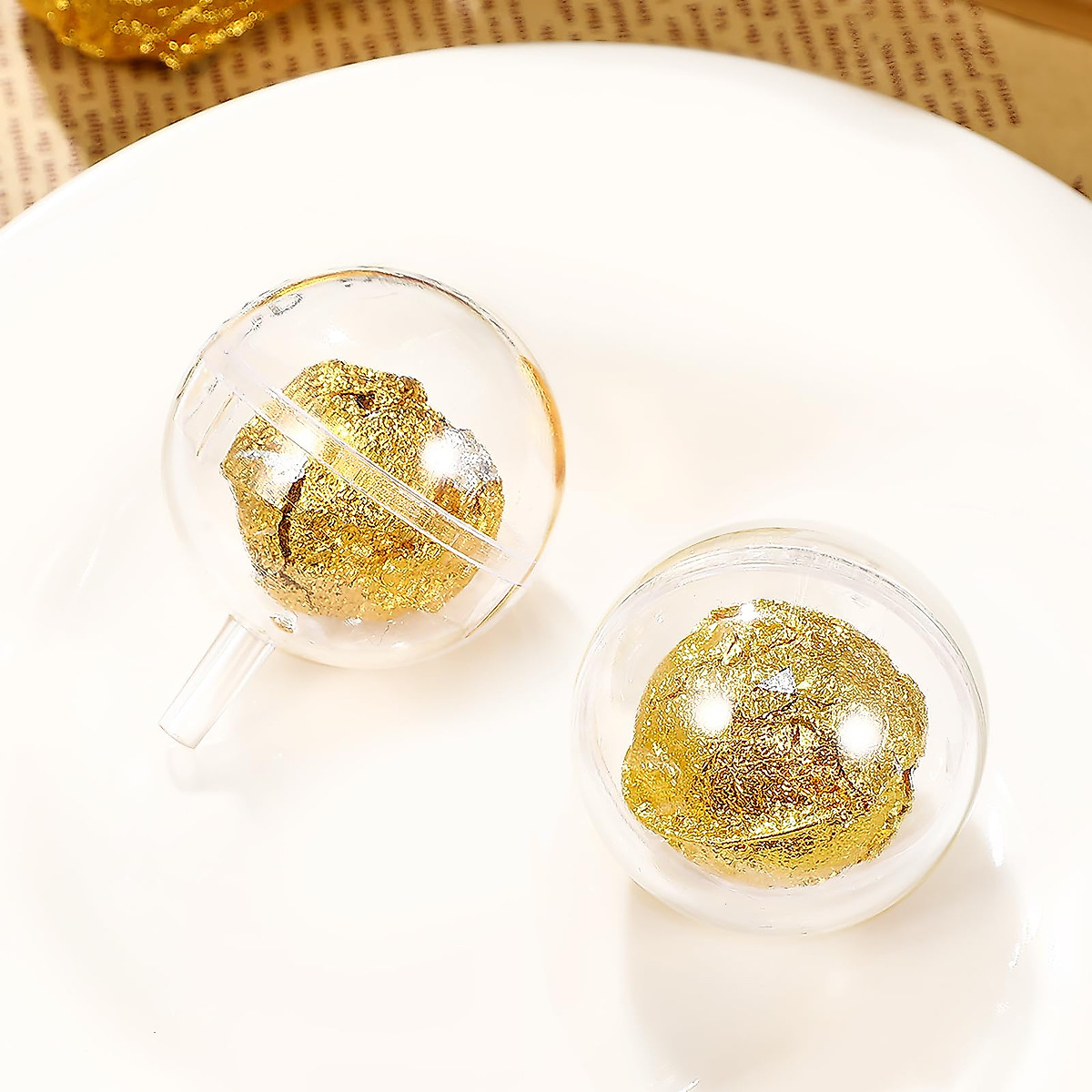 100Pcs Clear Chocolate Holders: Round Chocolate Box Candy Wrappers Holders for Bouquet, Truffle, Wedding & Valentine's Day