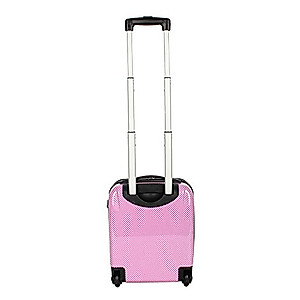 Betsey Johnson Designer Underseat Luggage Collection - 15 Inch Hardside Carry On Suitcase for Women- Lightweight Under Seat Bag with 2-Rolling Spinner Wheels (Flamingo Strut)