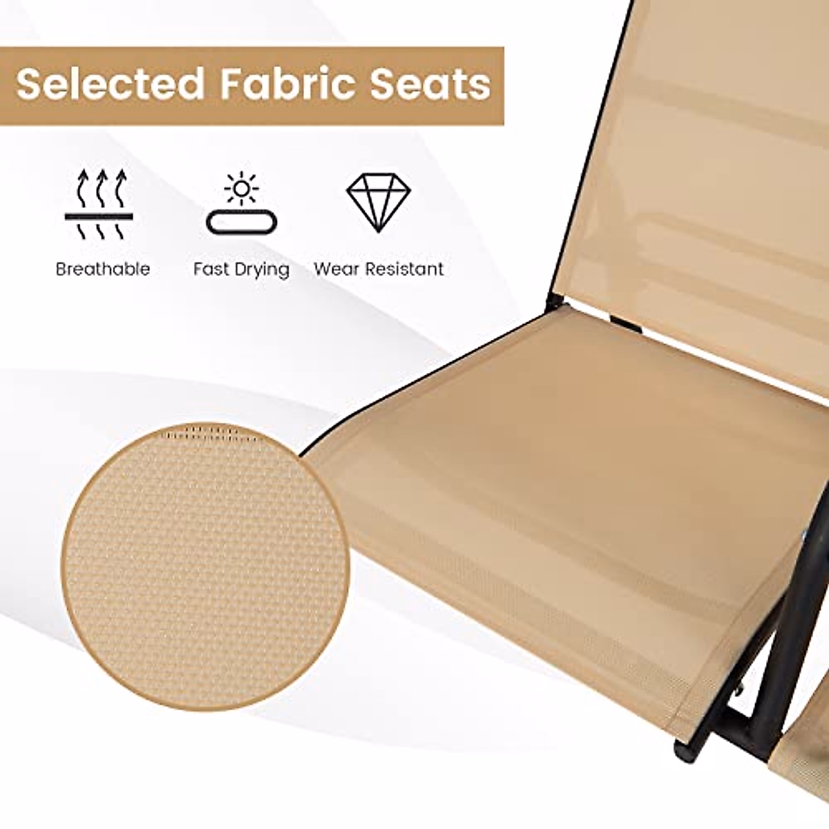 Tangkula 2 Person Porch Swing, Outdoor Swing with Tempered Glass Table, 2 Cup Holder, Patio Swing with Adjustable Canopy for Garden, Porch, Backyard