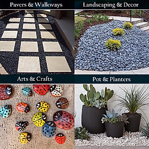 Margo Garden Products 2-3" 20lbs Rainforest Grade A Black Pebbles, 20 lb