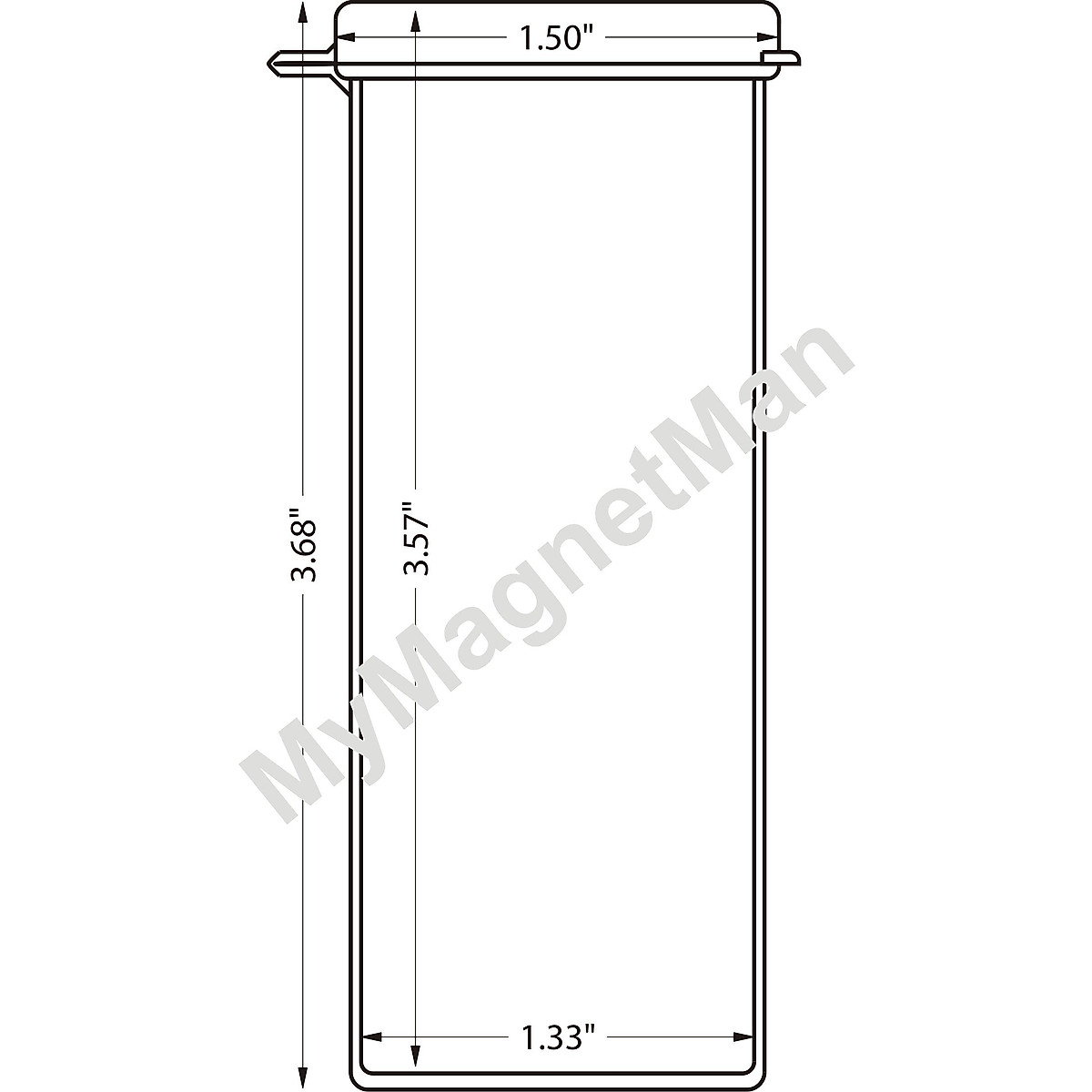 MyMagnetMan® Clear Polypro Plastic Craft Storage Vial with Hinged Lid Containers (10, 3.70" x 1.54" 2.5 oz)