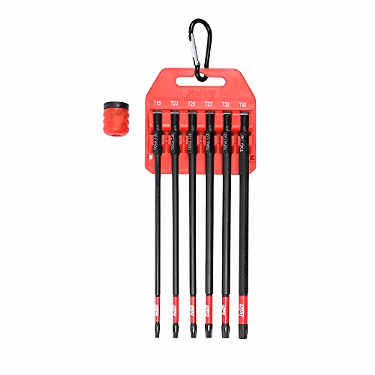 Protorq Long Impact Bit Set, TORX, 6-Inch Length, 6-Piece with 1-Piece magnetizer & demagnetizer