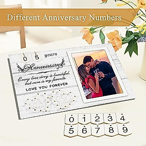 Wedding Anniversary Picture Frame Gift for Couple- Personalized Wedding Frames Gifts-Every Love Story is Beautiful but Our is My Favorite, Personalized Frames Gifts Hold 4x6 inch Photos