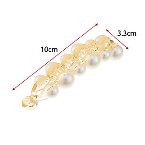 2 Piece Pearl Hair Clip Hair Clip Jewelry Banana Clip Headgear Women's Hair Clip Girls Ponytail Hair Clip Hair Clip Accessories