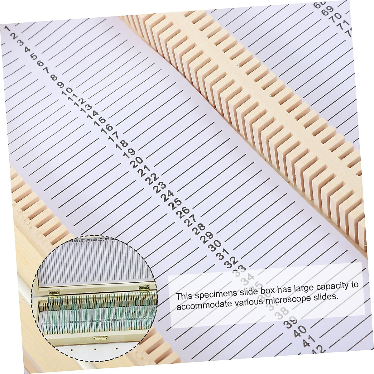 CIYODO Box Biological Slice Box Wooden Slide Storage Holder Slide Storage Wooden Holder Microscope Metal Slideshow