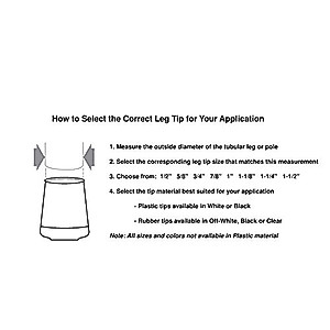 Shepherd Hardware 9125 5/8-Inch Inside Diameter Rubber Leg Tips, 4-Pack, Black