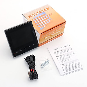 Wengart WiFi Smart Thermostat WG03,AC120V Max16Amp Heat Only 2.4GHz Wi-Fi APP TUYA for Electric Underfloor Heating with 3m Probe Sensor,Compatible with Alexa Echo/Google Home